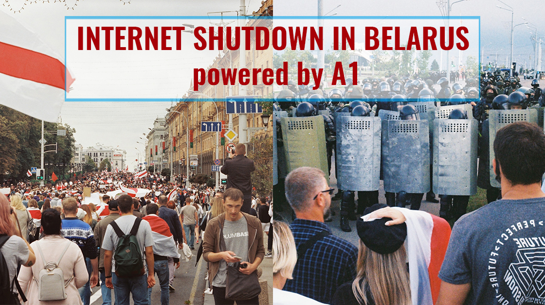 Demo gegen Internetzensur von A1 in Belarus - epicenter.works